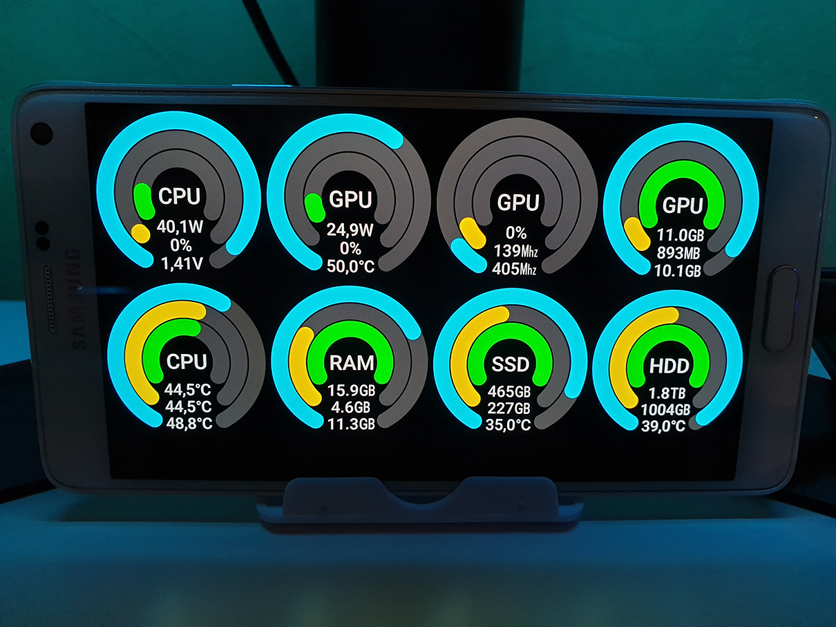 I refunctioned my old android tablet into a system monitor! : r ...