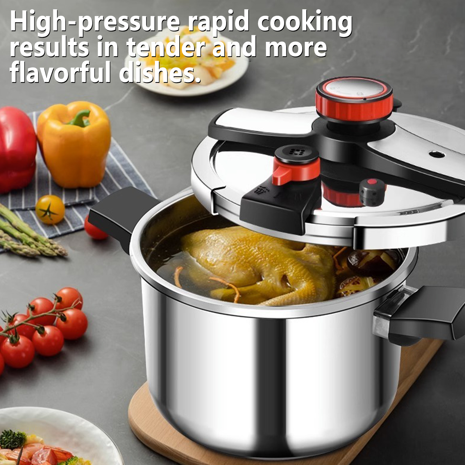 Autocuiseur - Cocotte minute - 2 niveaux de pression - Inox - 4L ...