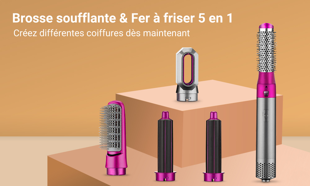 Brosse coiffante EKASN Brosse Coiffante 5 en 1 Soufflante Chauffante ...