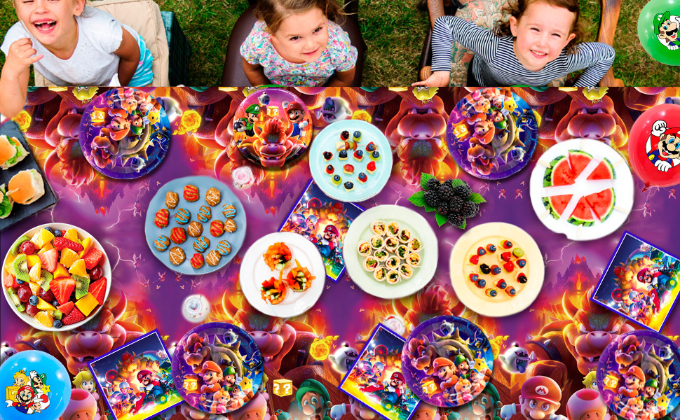 Super Mario Birthday Decorations,Mario Party Tableware Balloons Plates ...
