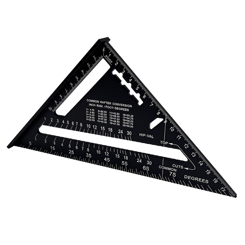 Équerre de charpentier triangulaire en alliage d'aluminium métrique de ...