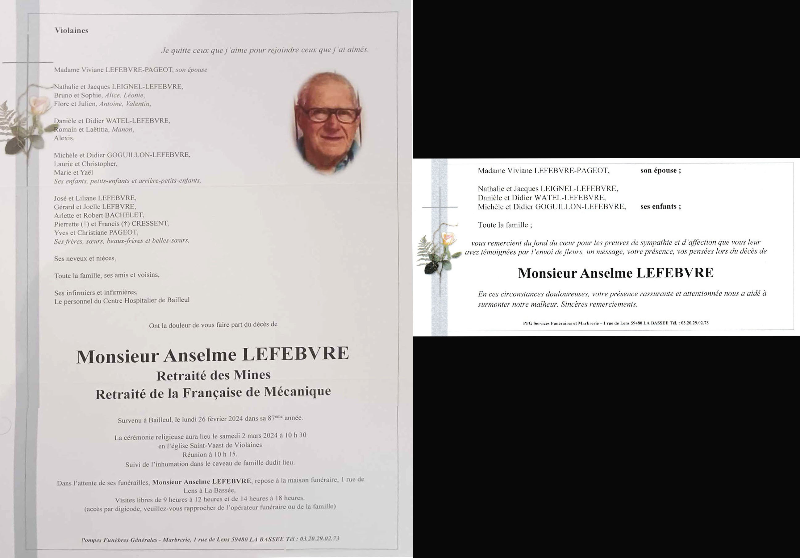 Amicale des Anciens de la FM-décès