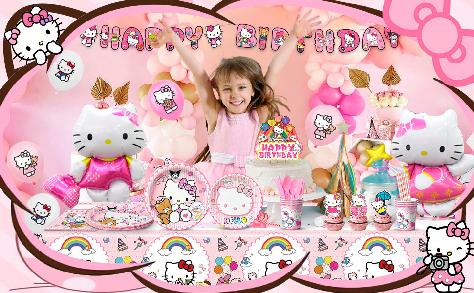 Hello Kitty First Birthday Party Supplies 150x90cm Hello Kitty