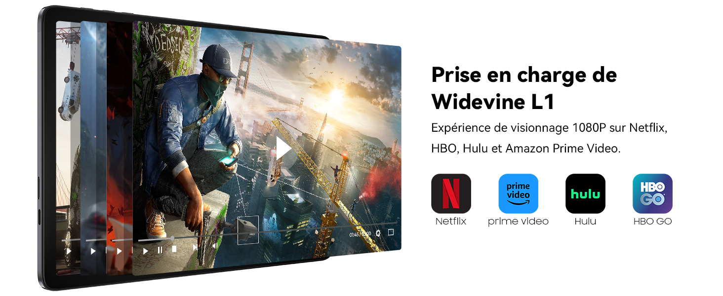 Tablette Tactile TABWEE T20 10.1" RAM 24Go ROM 256Go-SD 2To, 5G WiFi, Android 15, IA Gemini 2.0 ...