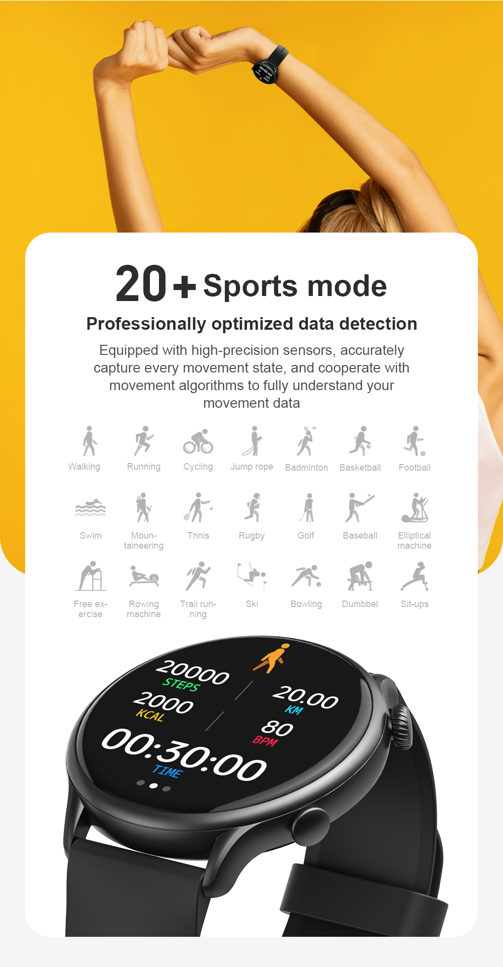 SmartWatch, DIGZ™ , UltraSlim tok, 1,32 hüvelykes HD érintőképernyő ...