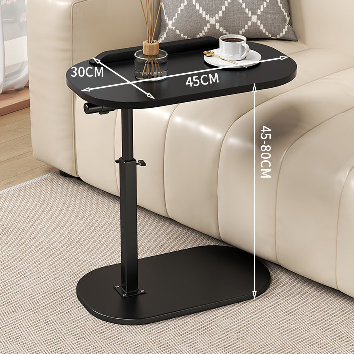 C-Shaped Side Table, Adjustable Height Slim End Table, 360° Swivel TV ...