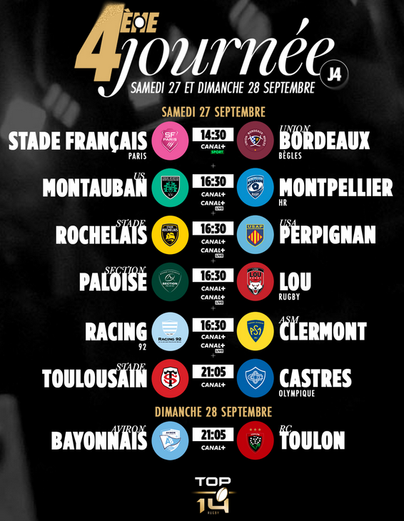 INFOS ce LUNDI 21 JUILLET 2025. (Matinée) > TOP 14 > Retrouvez Tous les PROGRAMMES de l'USM d ...
