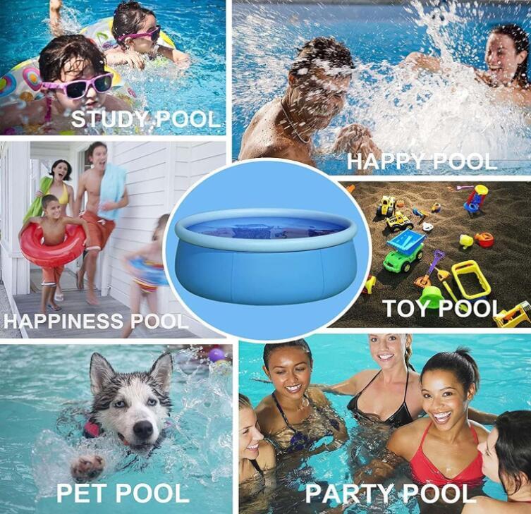 Inflatable swimming pool, Round self-supporting inflatable swimming ...