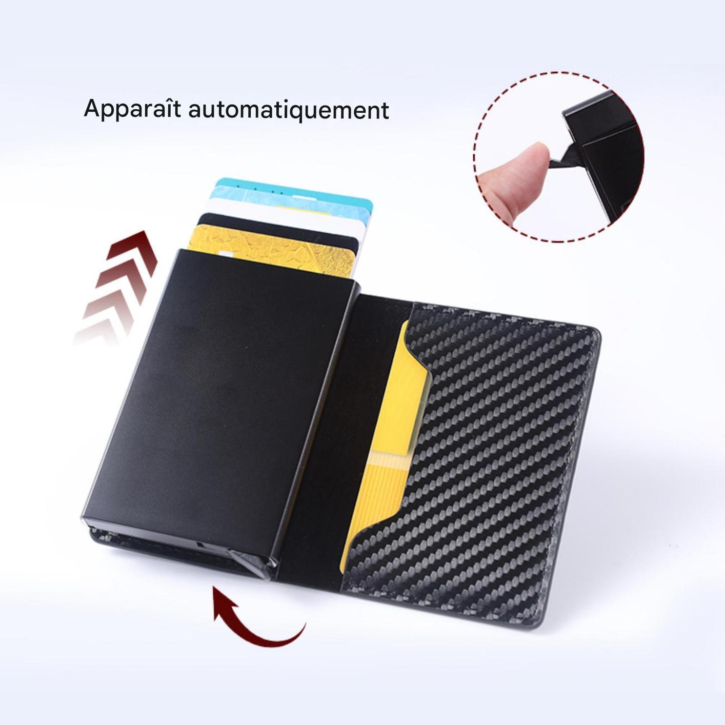 Porte Carte Crédit, RFID Carte de Crédit Carbon Fiber, Etui de Carte de ...
