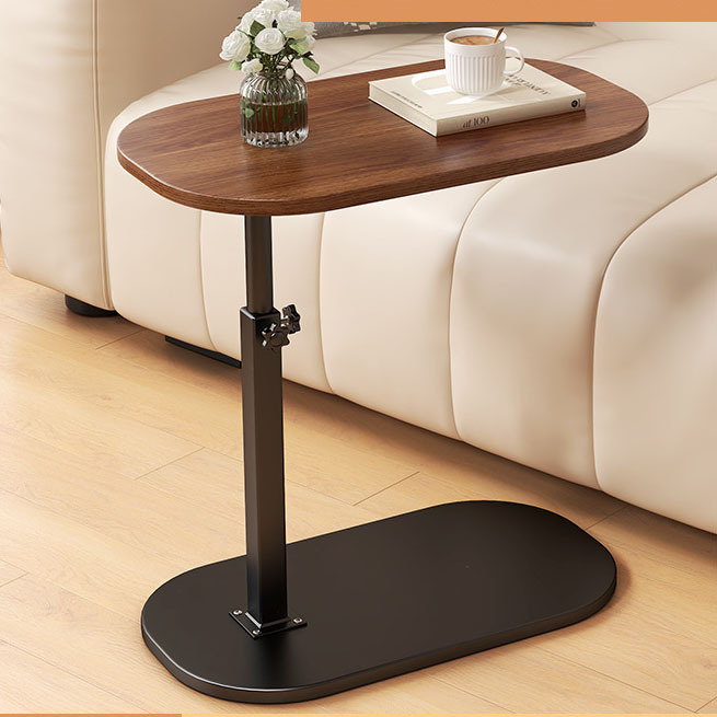 C-Shaped Side Table, Adjustable Height Slim End Table, 360° Swivel TV ...