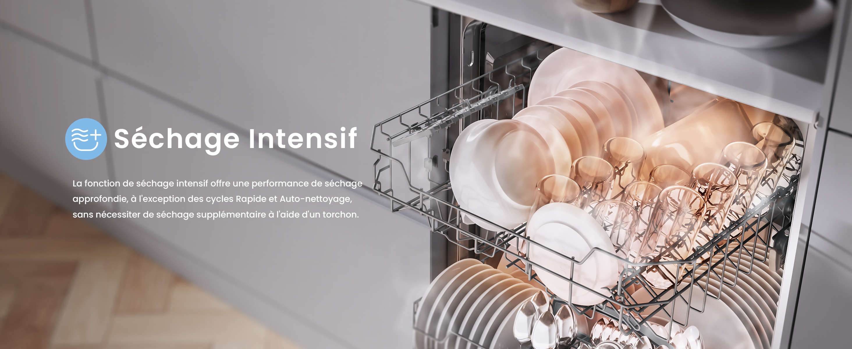 Lave-vaisselle pose libre Comfee Lave-Vaisselle Pose Libre 60cm, 49dB avec 12 couverts, Hygiene ...