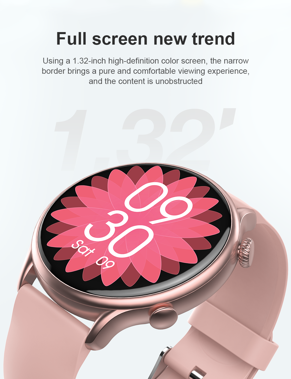 SmartWatch, DIGZ™ , UltraSlim tok, 1,32 hüvelykes HD érintőképernyő ...