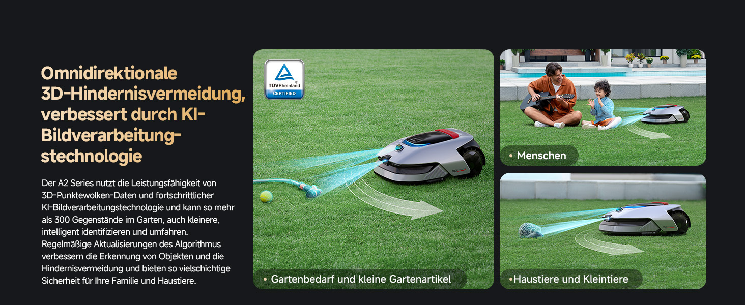 Dreame - A2 1200 Mahroboter – kabellos ohne RTK, fur Flachen bis zu ...