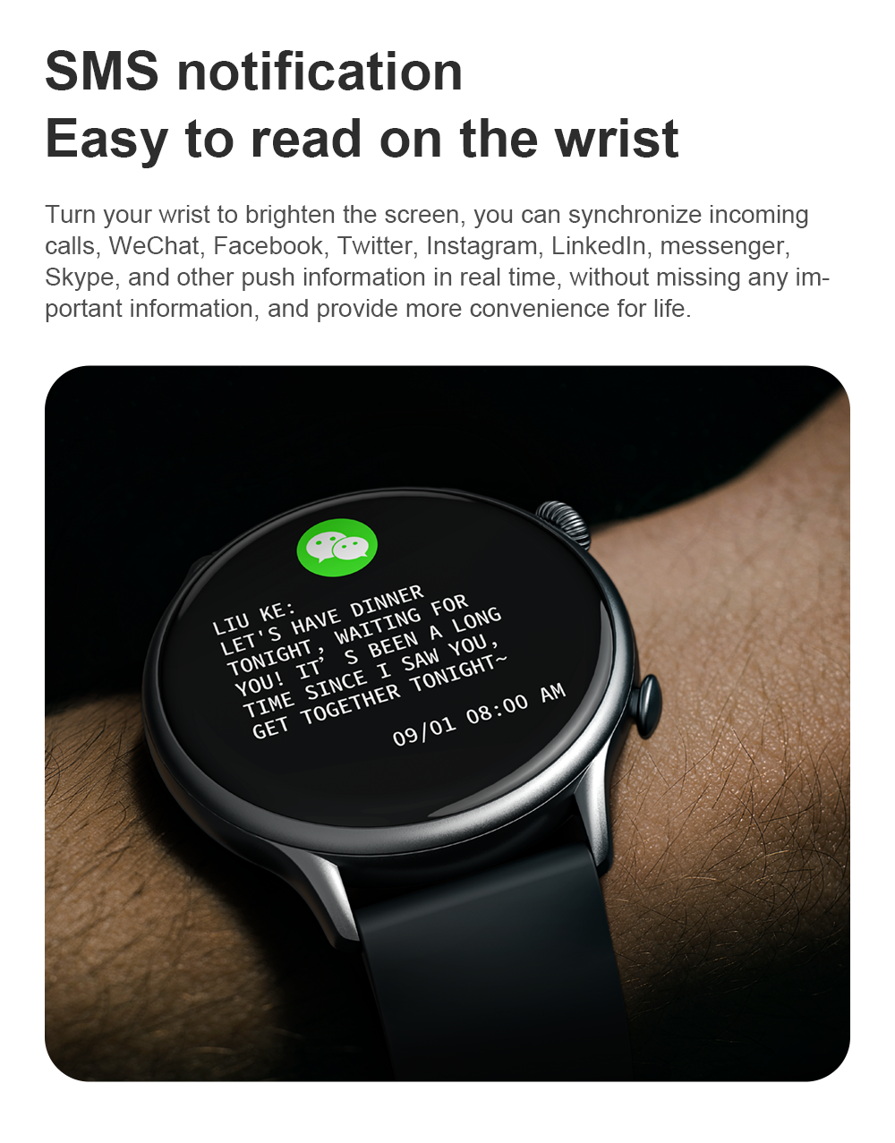 SmartWatch, DIGZ™ , UltraSlim tok, 1,32 hüvelykes HD érintőképernyő ...