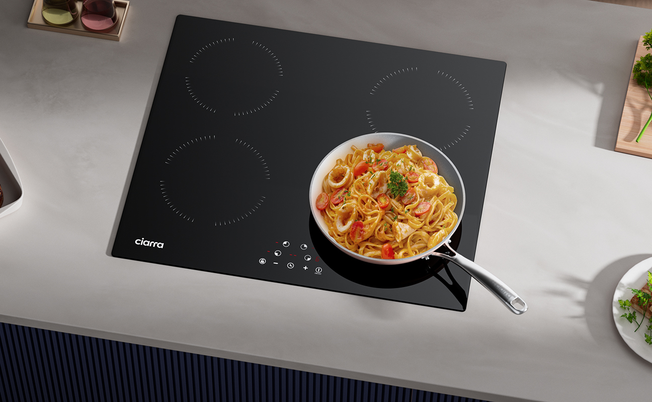 Plaque induction Ciarra plaque à induction encastrée - 4 foyers - 6000w ...