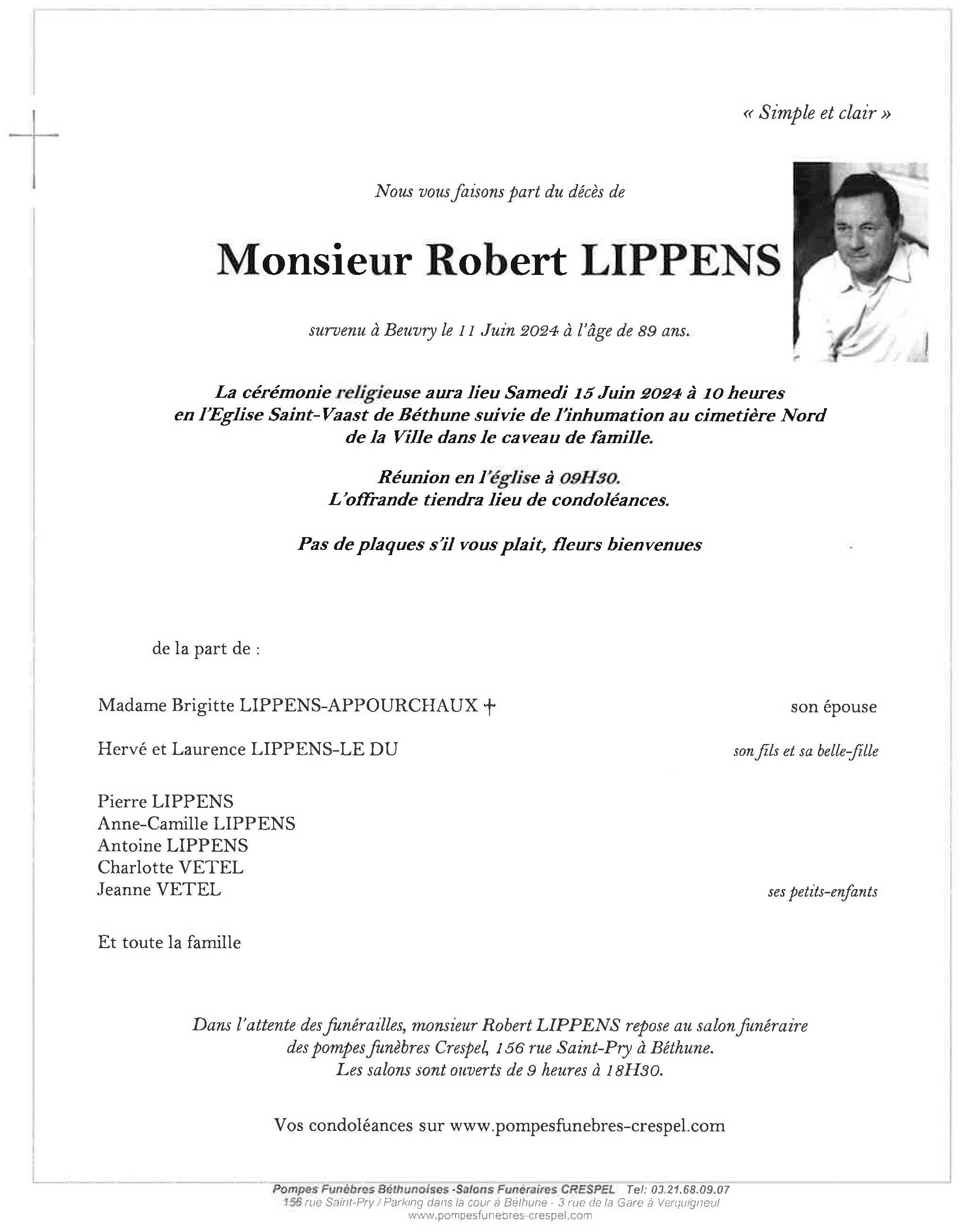 Amicale des Anciens de la FM-décès