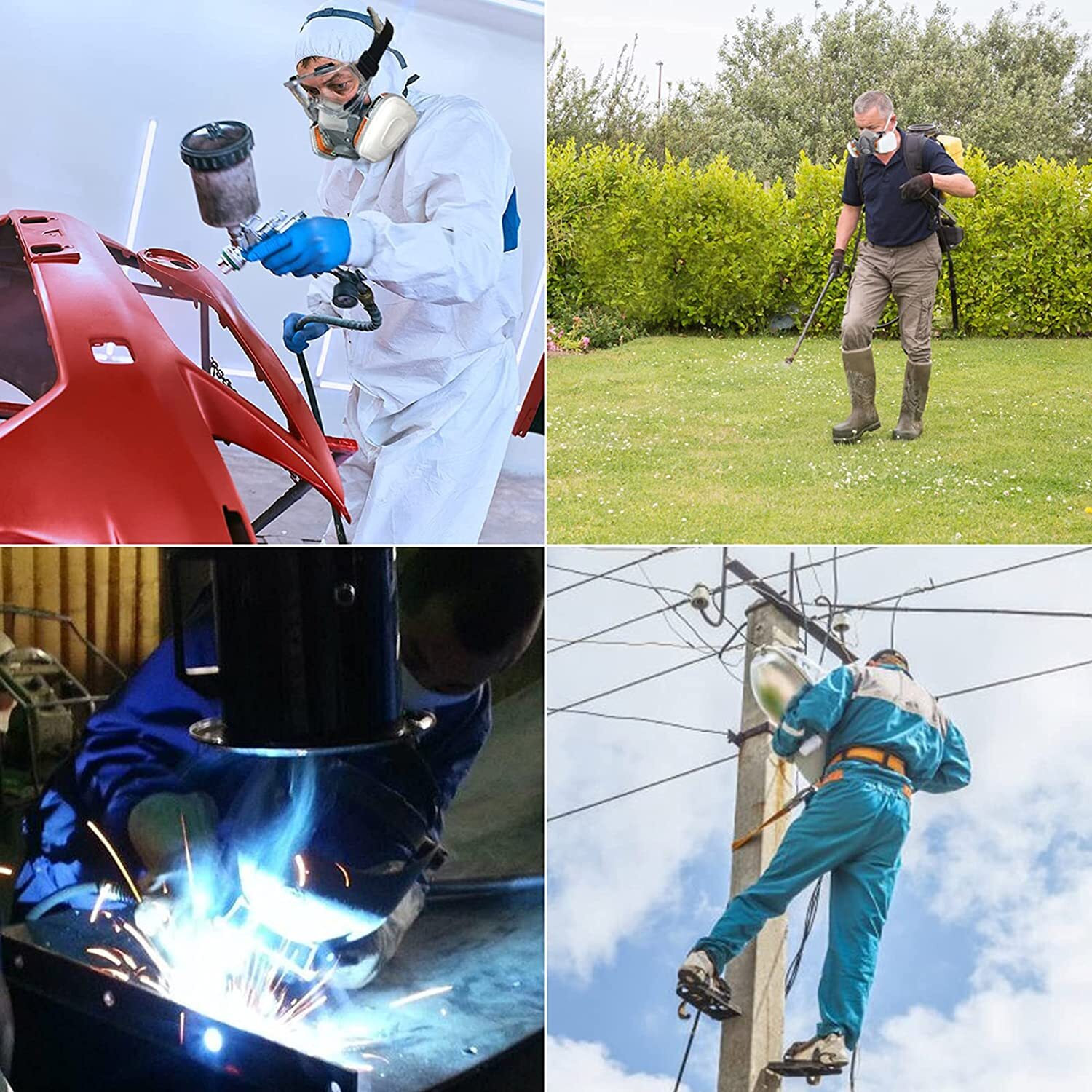 Reusable Half Facepiece Respirator paint mask, Paint Full Face Covering ...