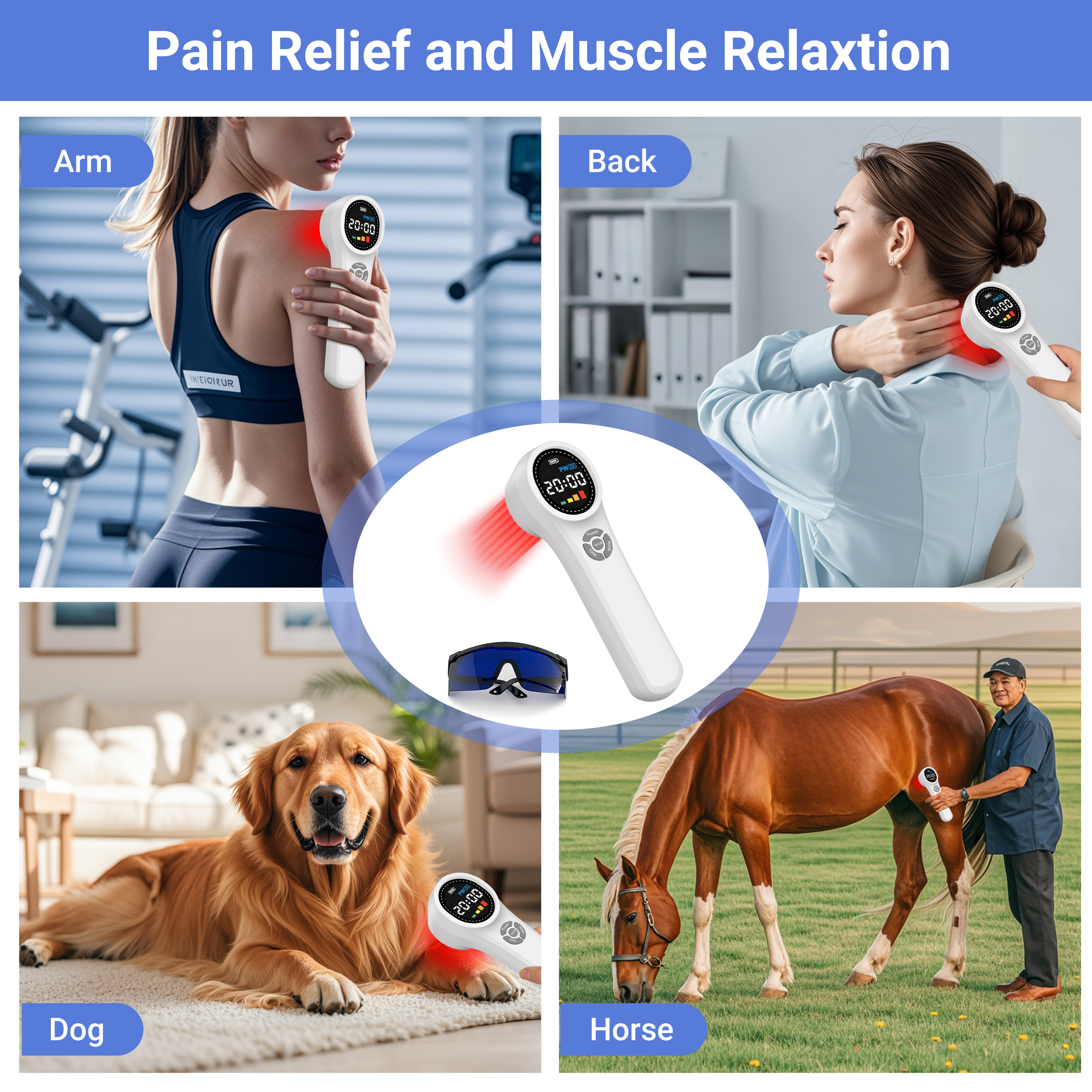 Handheld 1760mW Class IV Cold Laser Therapy Device for Neuropathy Pain ...