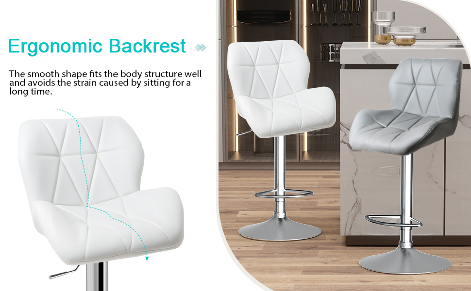 Bar Stools Set of 2 - bigzzia Modern Breakfast Bar Stools - Height ...