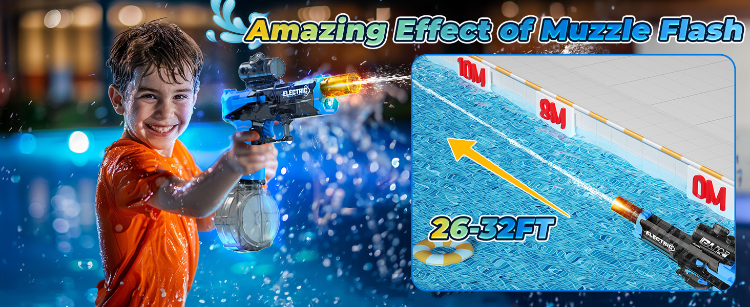 Pistolet a Eau Electrique, 500ml Pistolet a Eau Automatique Puissant À ...