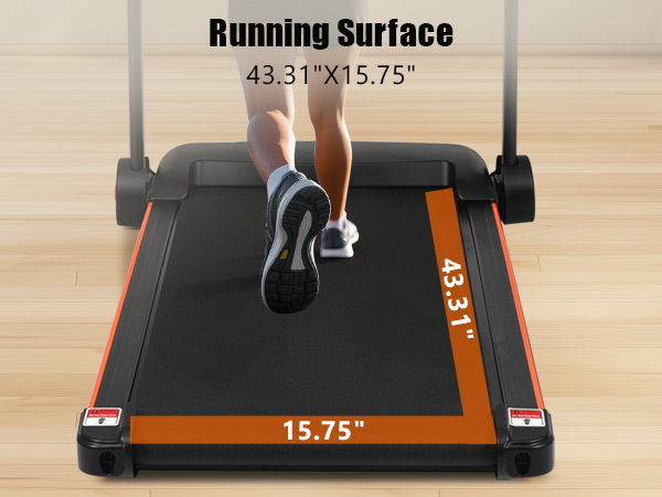 MODERNLUXE 300 LBS Portable Folding Treadmill,2.5 HP Foldable Compact ...