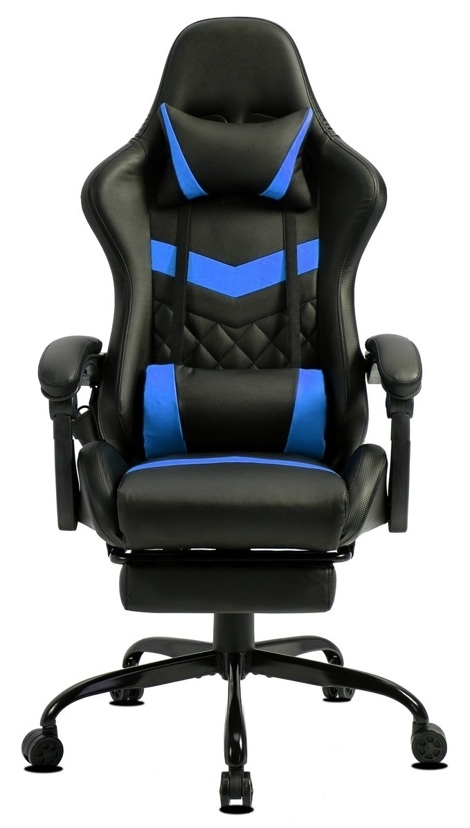Chaise Gaming Delman, 6 points de massage par vibration, repose-pieds ...