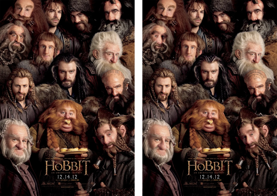 Spot the 7 differences - The Hobbit - Dwarfs Quiz - By tardismug