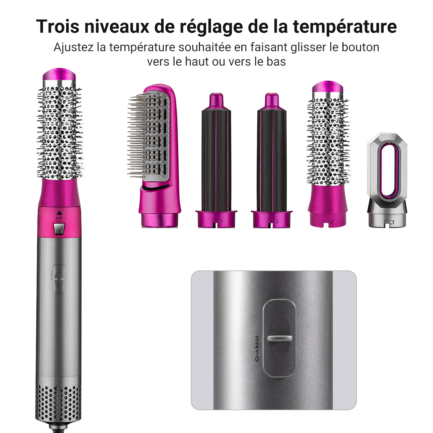 Brosse coiffante EKASN Brosse Coiffante 5 en 1 Soufflante Chauffante ...