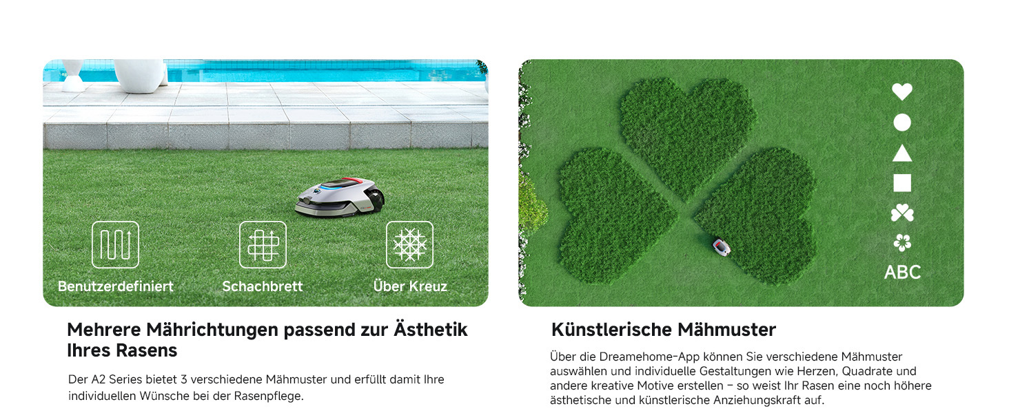 Dreame - A2 1200 Mähroboter – kabellos ohne RTK, fur Flachen bis zu ...