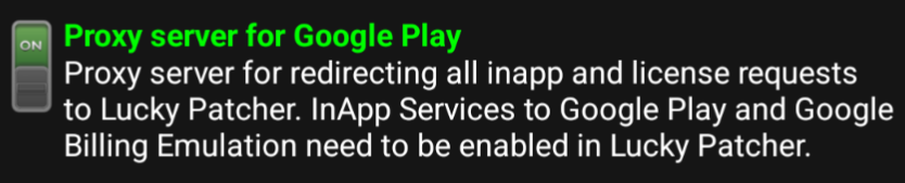"Google Play Store keeps stopping" when Lucky Patcher's "Proxy server ...