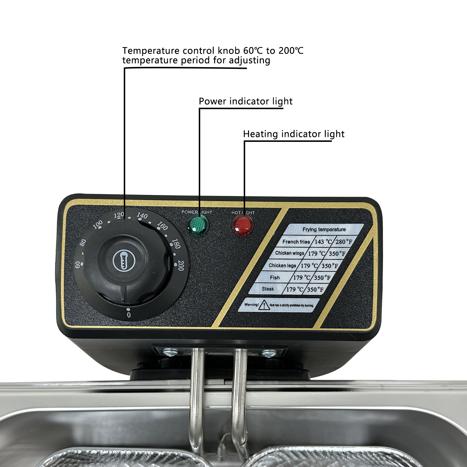 Friteuse électrique Visual 5 L, Friteuse électrique en acier inoxydable ...